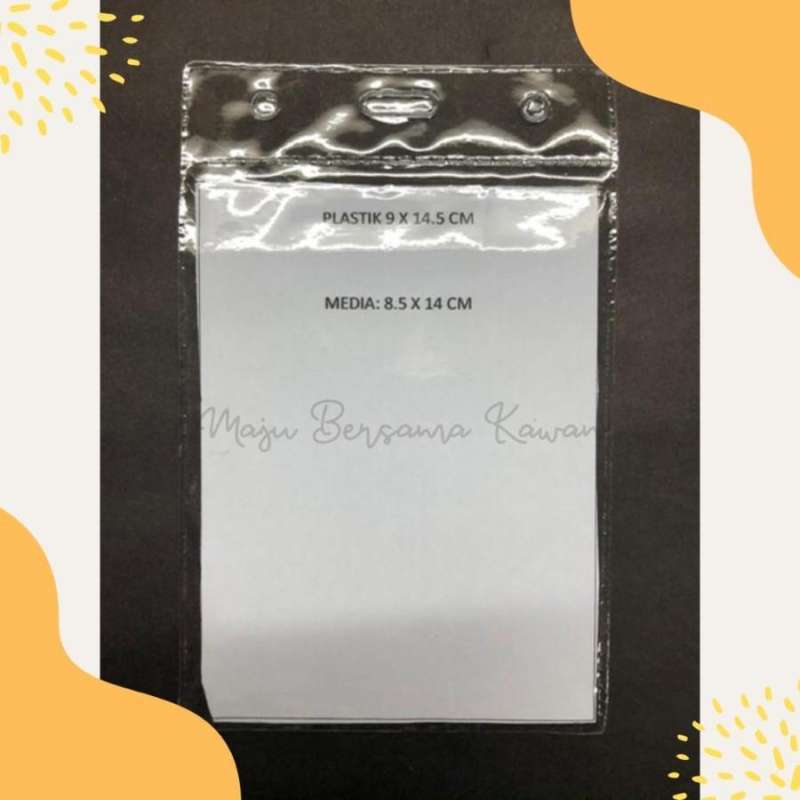 Jual Plastik Panitia Ukuran 9cm X 14.5cm / Plastik Id Card / Name Tag ...