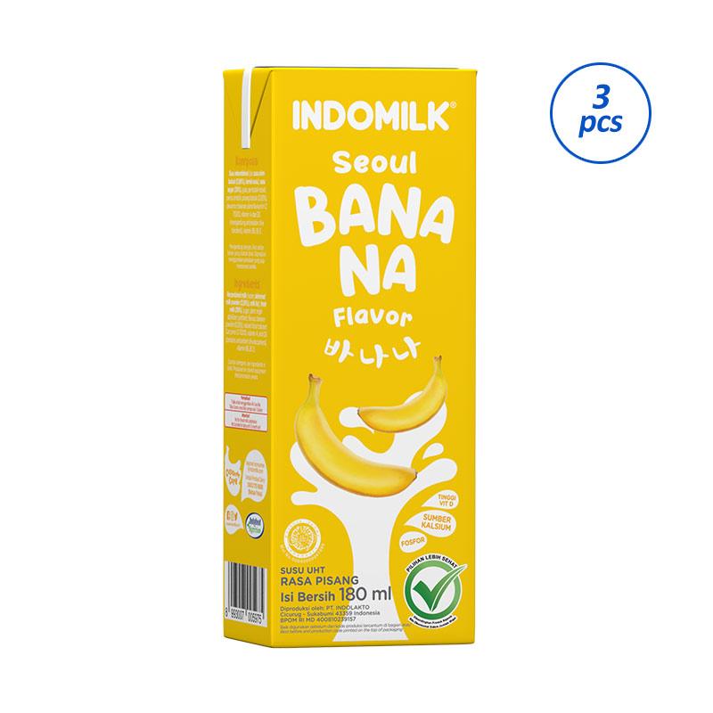 Promo Indomilk Seoul Banana Susu Uht Rasa Pisang 180 Ml [3 Pcs] Diskon ...
