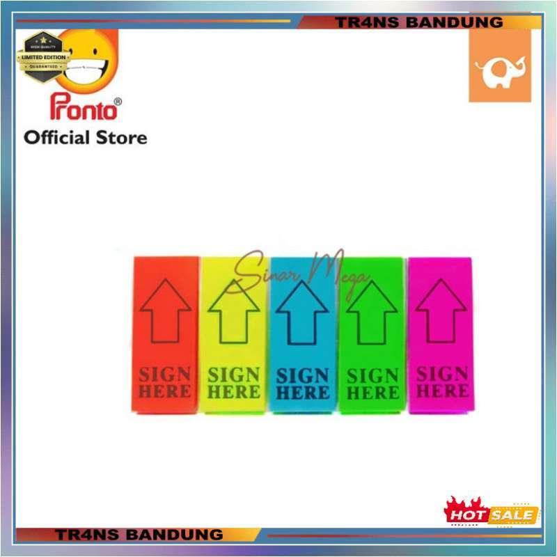 Jual Pronto Stick Notes Sign Here Film Arrow Panah Petunjuk Murah- di ...