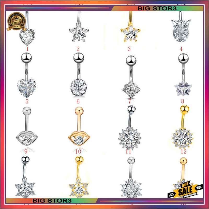 Promo Nextshop Anting Tindik Pusar Tulang Rawan Telinga Desain Bintang ...