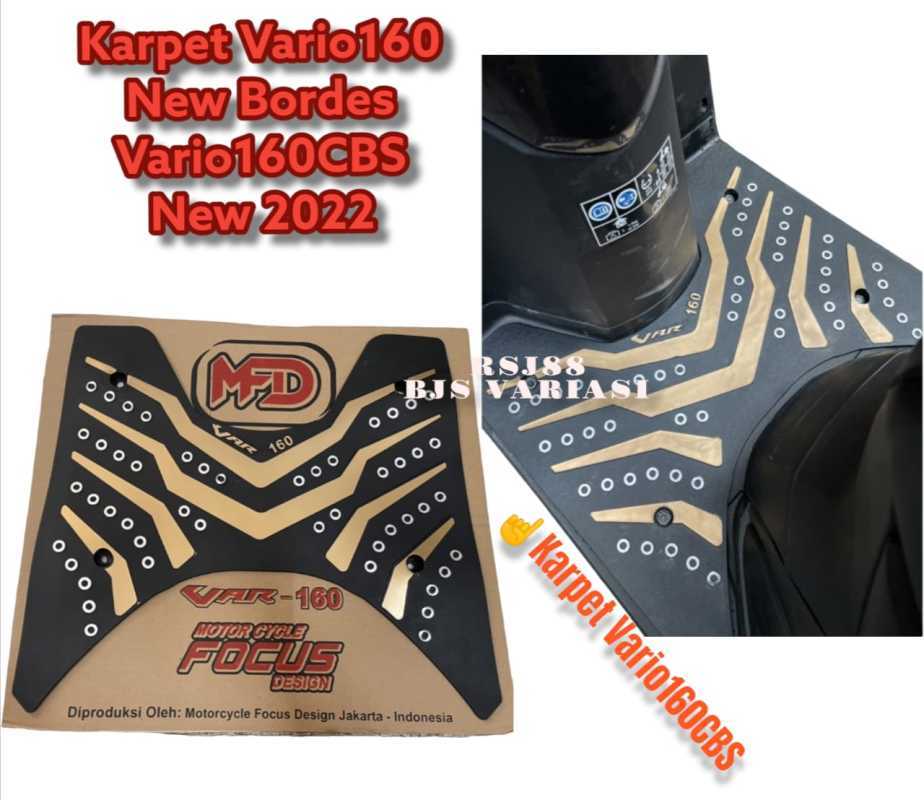 Jual Karpet Vario 160 Pijakan Alas Kaki New VARIO 160 2022 ORIGINAL AHM - GOLD di Seller ...