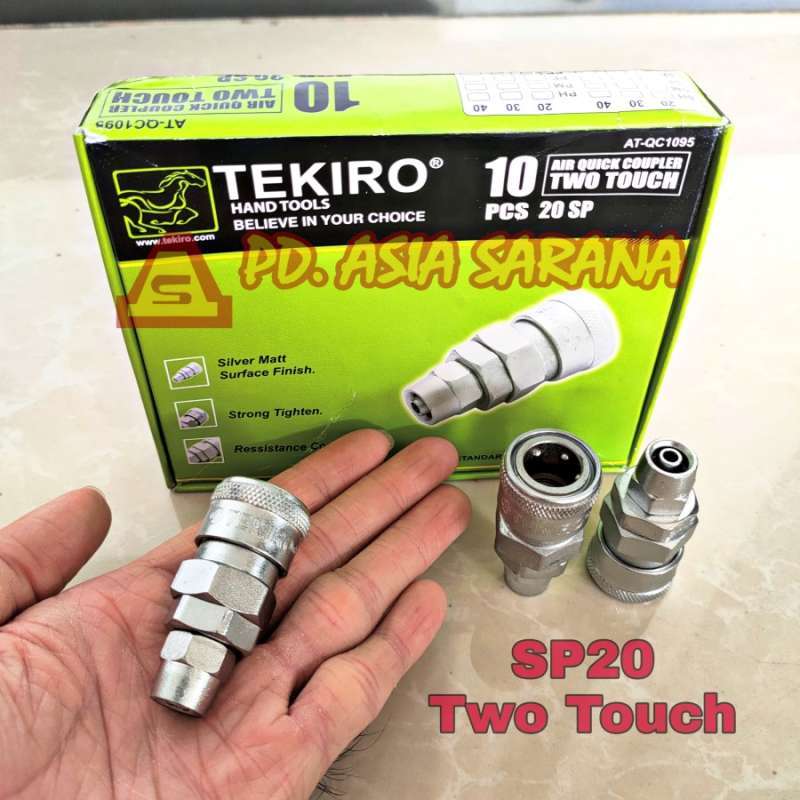 Jual [SP20 Two Touch] Air Quick Coupler Tekiro / Nepel Kopler Angin 20 SP di Seller Asia Sarana ...