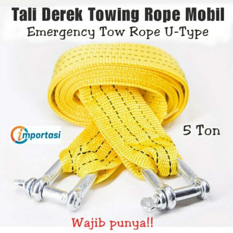 Promo Tali Derek Towing Rope Mobil Emergency Tow Strap Tarik Gandeng ...