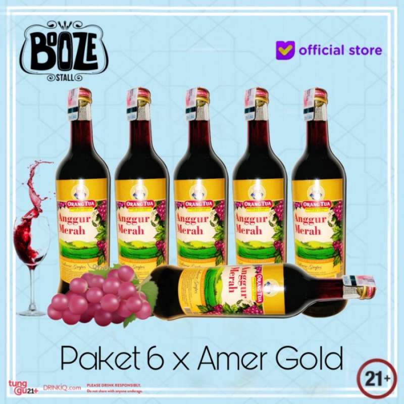 Promo Anggur Merah Gold 620ml x 6 btl Diskon 19% di Seller Booze Stall ...
