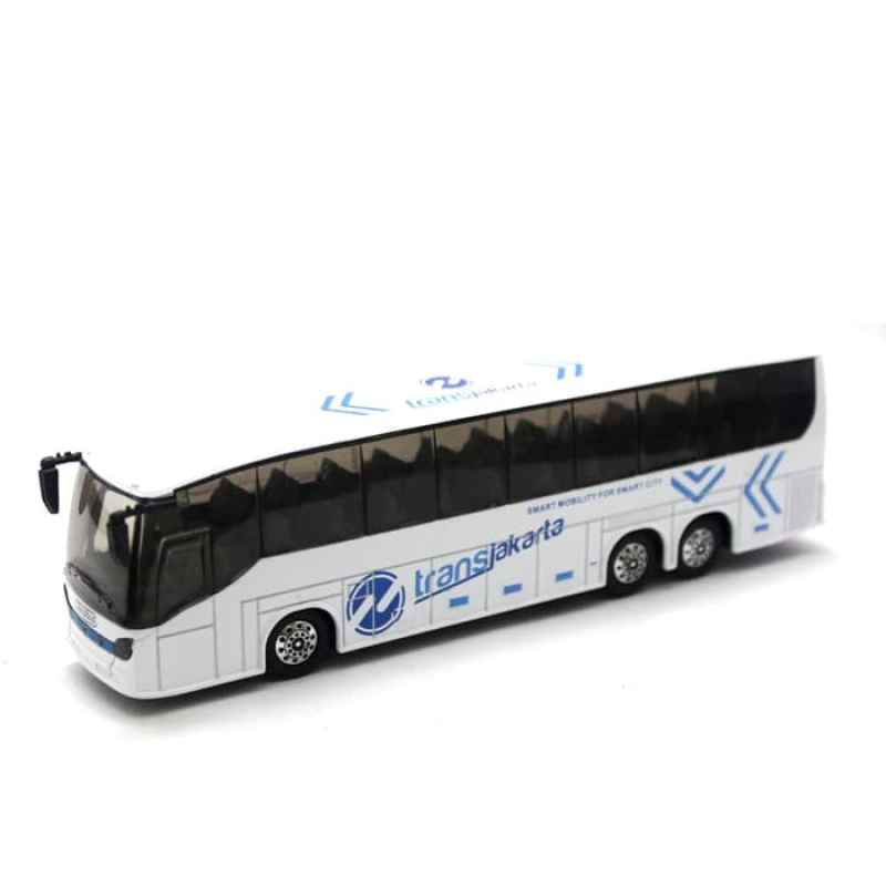 Jual OEM Mobil Bus Transjakarta Busway Diecast Miniatur Putih di Seller ...