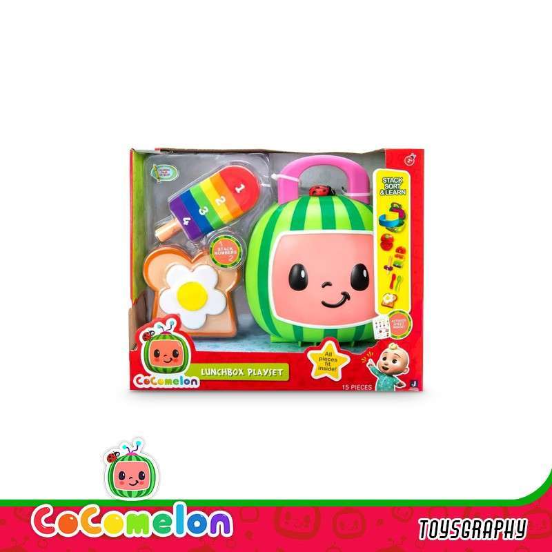 Jual Cocomelon Lunchbox Playset Watermelon Stack Sort Learn Youtube ...