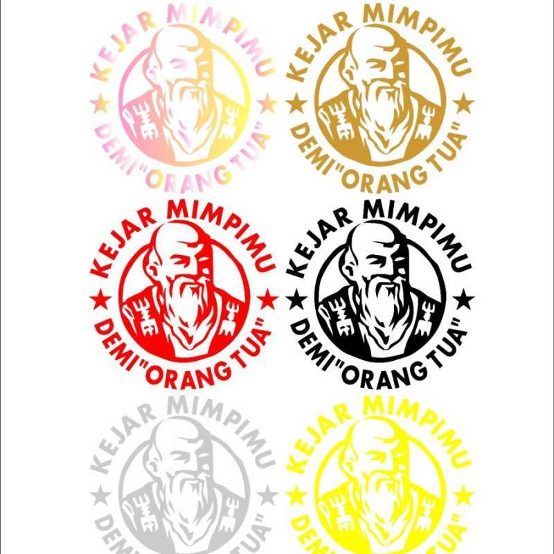 Jual Sticker Orang Tua Cutting - Hologram Di Seller Banay Sticker ...