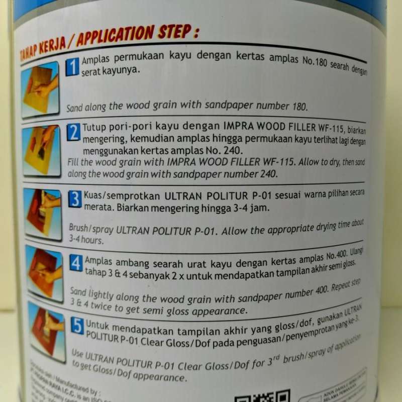 Jual Ultran Politur P-01 Clear Gloss Di Seller Sahabat Material ...