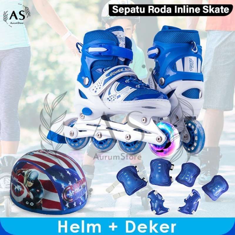 Jual SEPATU RODA ANAK DAN DEWASA Inline Power Skate+DEKKER+HELM BISA ...