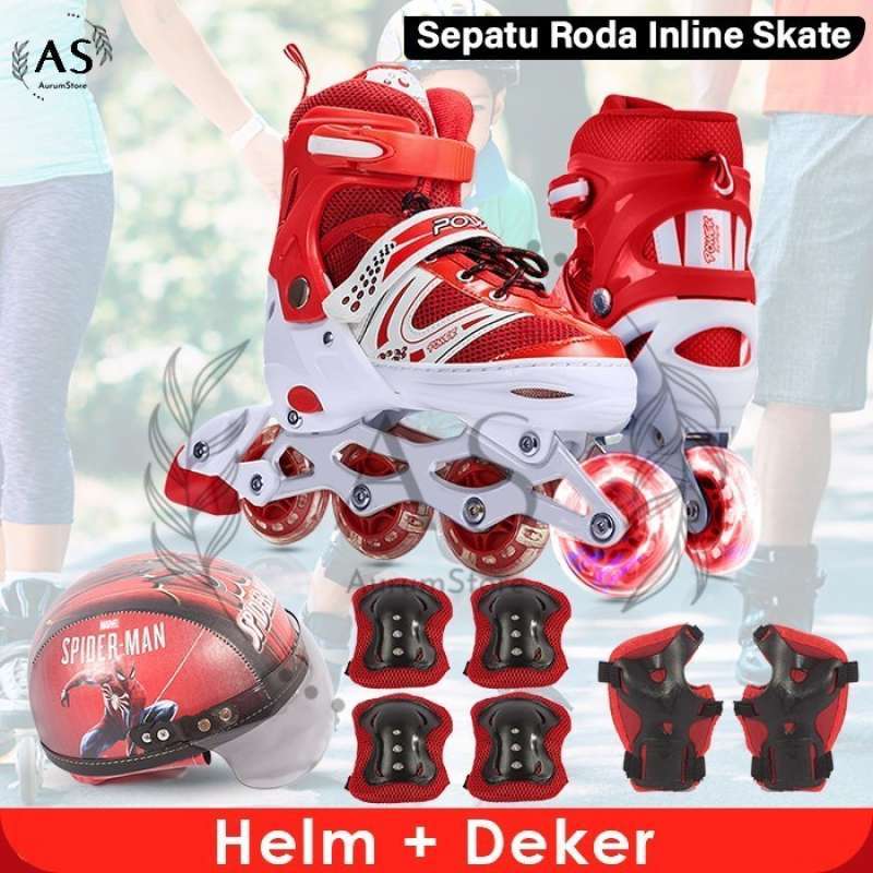 Jual SEPATU RODA ANAK DAN DEWASA Inline Power Skate+DEKKER+HELM BISA ...