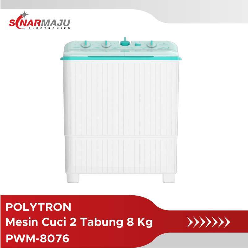 Jual Mesin Cuci 2 Tabung Polytron 8 Kg Twin Tub Pwm-8076 Pwm8076 Di ...