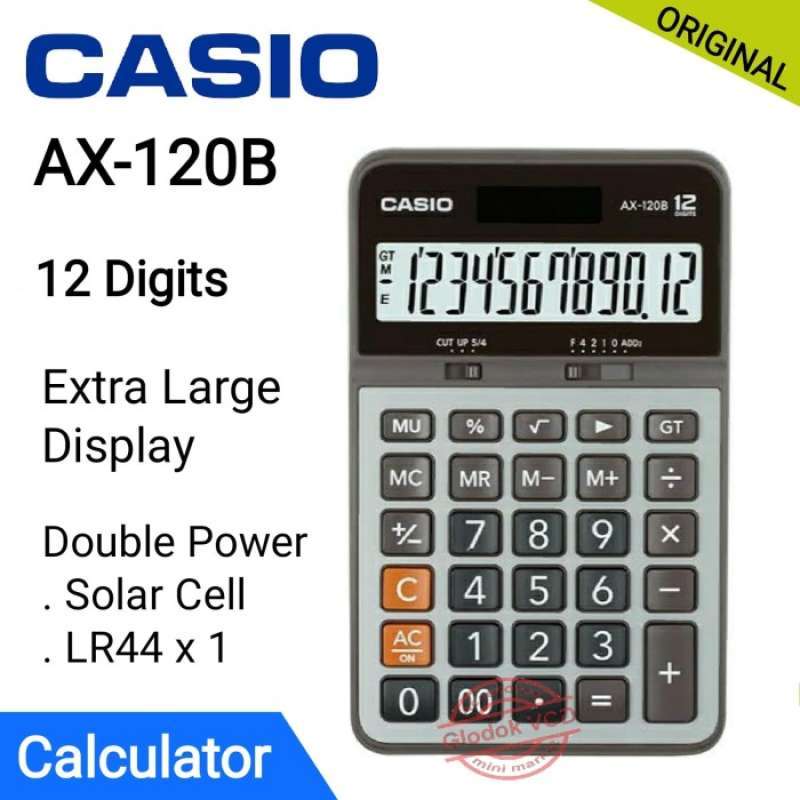 Jual Casio Kalkulator / Calculator AX-120B 12 Digits di Seller Ashlynn Shop - Wanasari, Kab ...