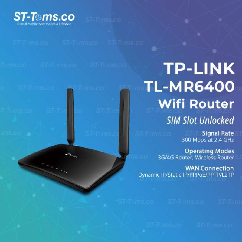 Jual TP-Link TL-MR6400 300 Mbps 4G Mobile Wi-Fi Router SIM Slot ...