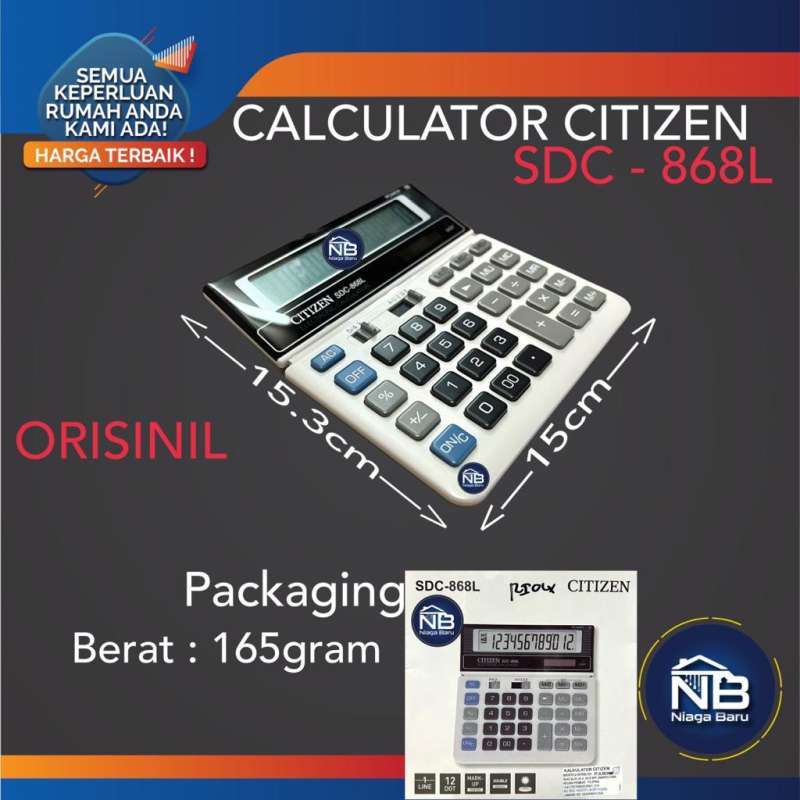 Jual Kalkulator Citizen SDC-868 L di Seller Niaga Baru - Pabaton, Kota ...