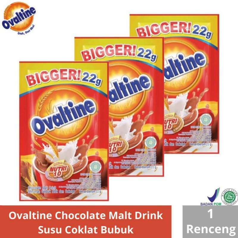 Jual Ovaltine Chocolate Malt Drink Susu Bubuk Coklat 22gr 1 Renceng Di Seller Nicqueen Shop ...
