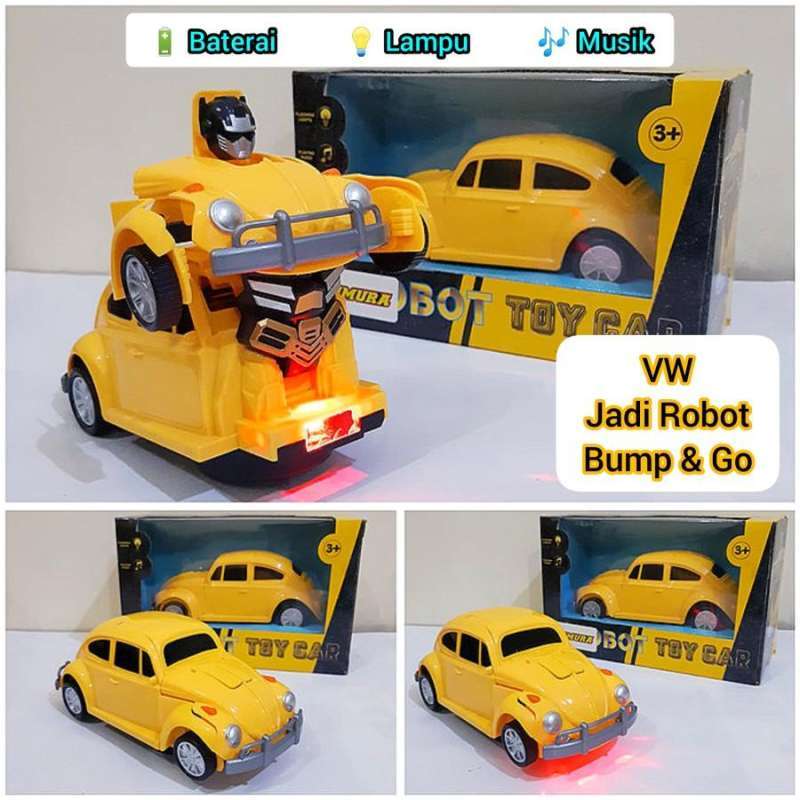 Jual Mainan Mobil VW Bump Go Car Transform Jadi Robot Deformed Baterai ... Jual Mainan Mobil VW Bump Go Car Transform Jadi Robot Deformed Baterai ...