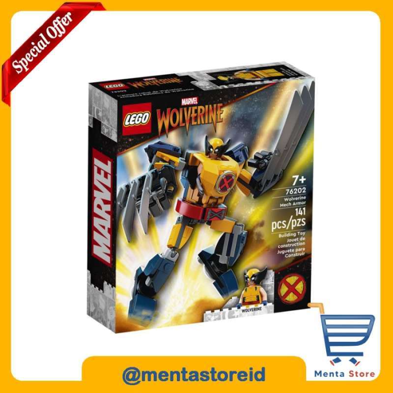 Promo LEGO Super Heroes 76202 Wolverine Mech Armor Marvel Minifigure ...