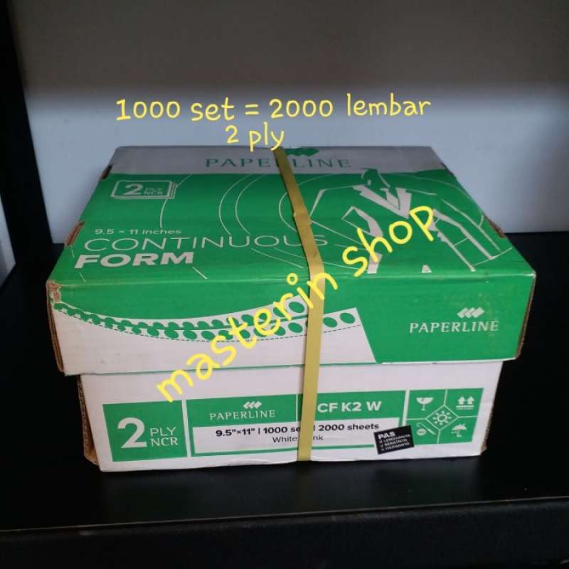 Jual Kertas Komputer/kertas continous form 9 1/2 x 11 - 2 ply PAPERLINE ...