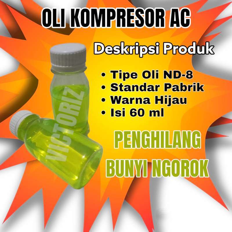 Jual oli kompressor Ac ND-8 R134a , Oli ac Hijau , oli penghilang bunyi ...