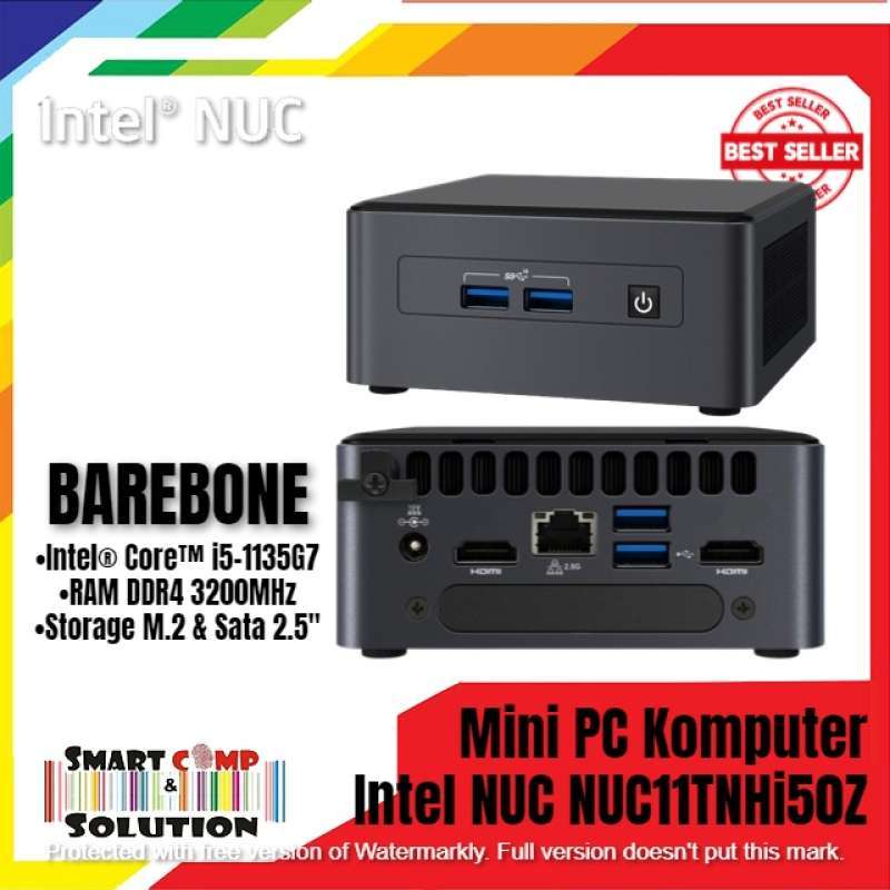 Jual Mini Pc Kit Intel Nuc Nuc11tnhi50z Intel Core I5-1135g7 - Barebone ...
