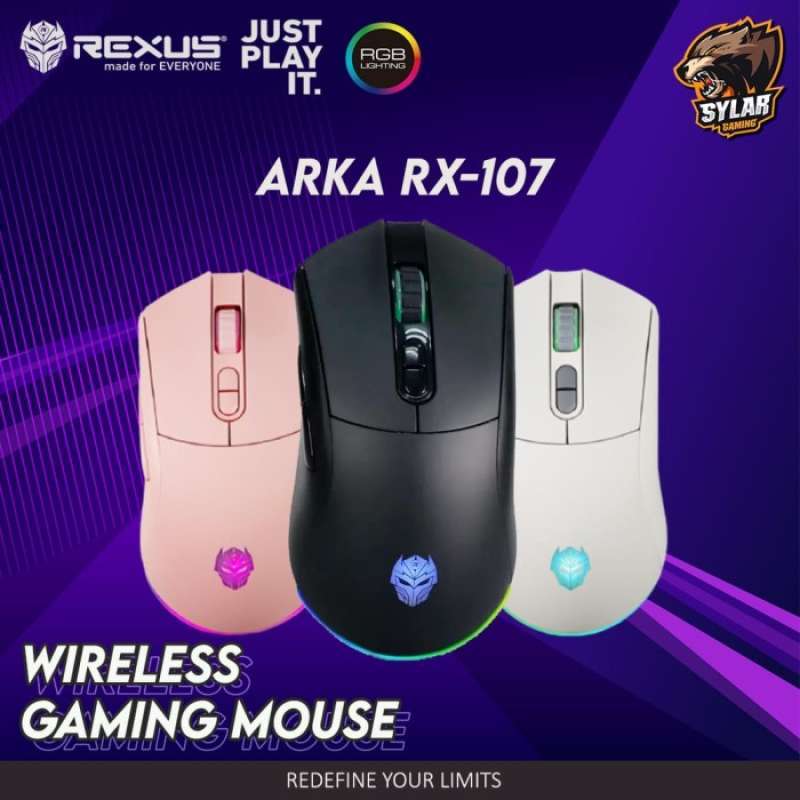 Promo Rexus Arka Rx-107 Mouse Wireless Gaming Dual Connection Diskon 10 ...