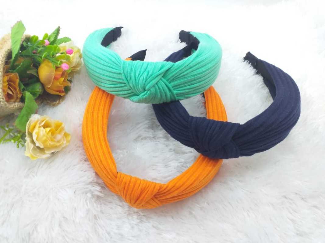 Promo Bando Simpul Kualitas Premium Model Korea Bando Wanita - Biru ...