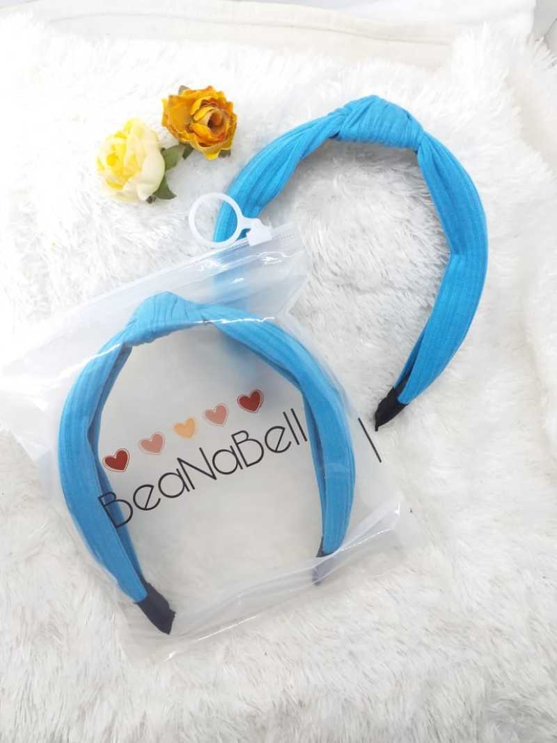 Promo Bando Simpul Kualitas Premium Model Korea Bando Wanita - Biru ...