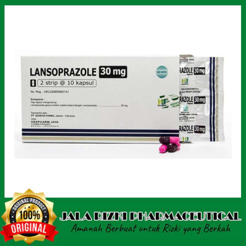 Jual Lansoprazole 30 Mg Generik - 1 Box Isi 2 Strip @10 Kapsul Di ...