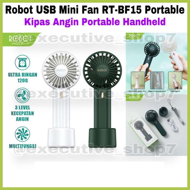 Jual Robot Usb Mini Fan Rt-bf15 Portable Kipas Angin Portable Handheld ...
