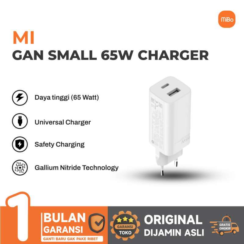 Jual Mi Adaptor Charger GaN Tech 65W USB Port Type-C + Type-A di Seller ...
