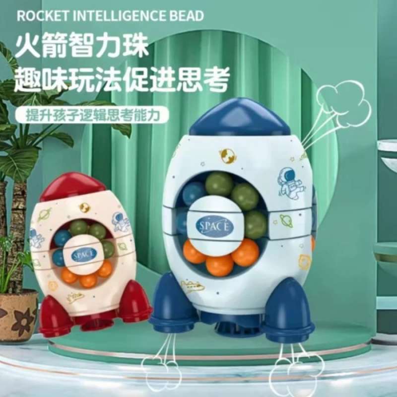 Jual MAINAN EDUKASI ANAK RUBIK SPINNER ROKET IQ BALL ~ ROCKET HAND GAME ...