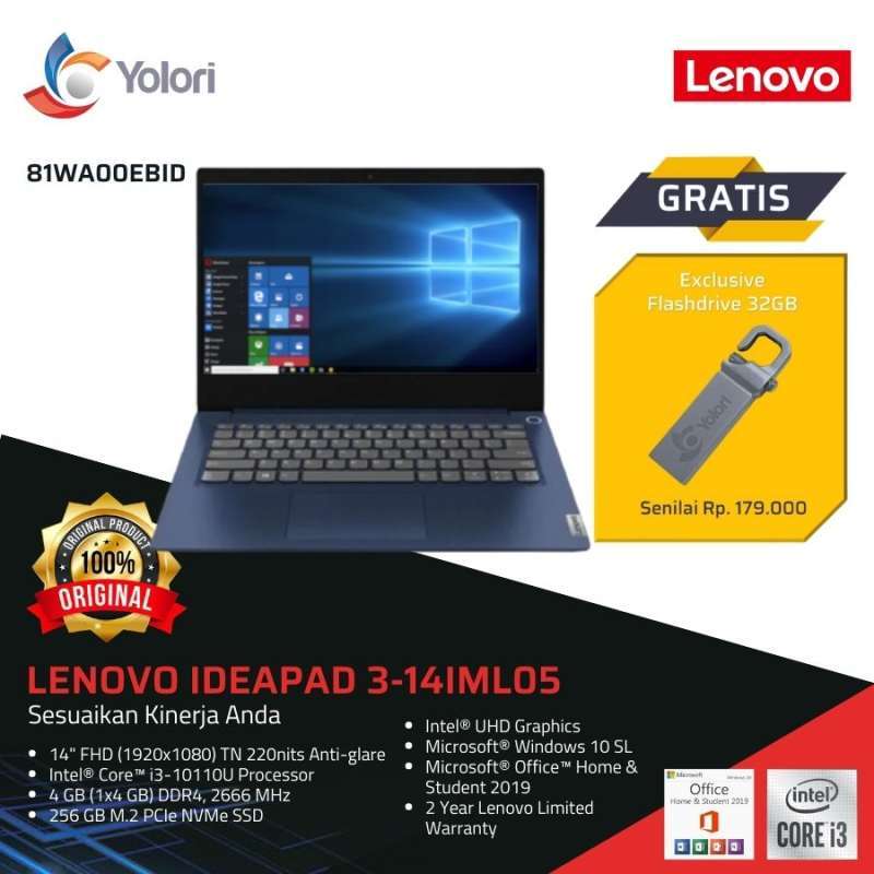 Jual Lenovo Ideapad Slim I Iml Original Murah Harga Diskon Juli Blibli
