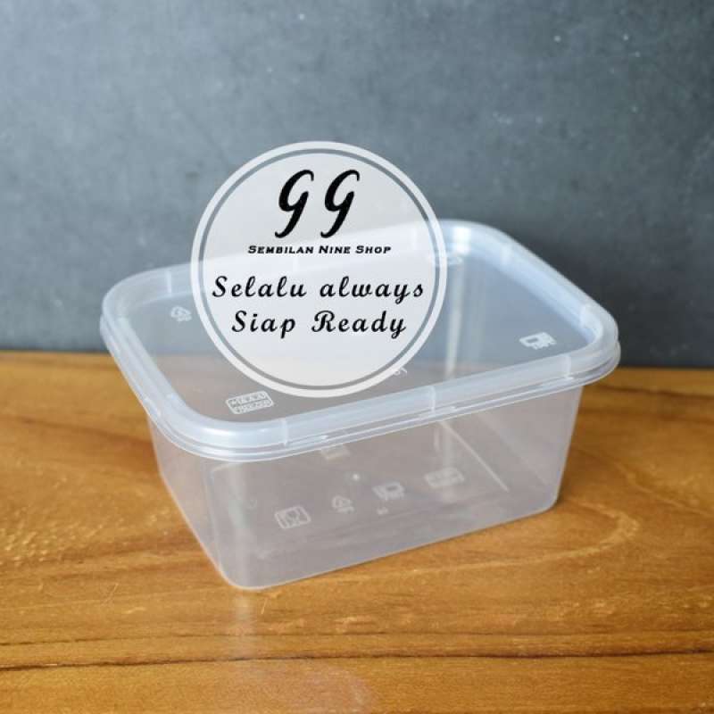 Jual CUP Pudding PLASTIK Persegi Panjang THINWALL 250 ML Kotak Plastic ...