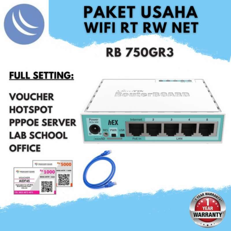 Promo Mikrotik Rb750gr3 750gr3 Hex-lite Full Setting Hotspot Diskon 11% ...