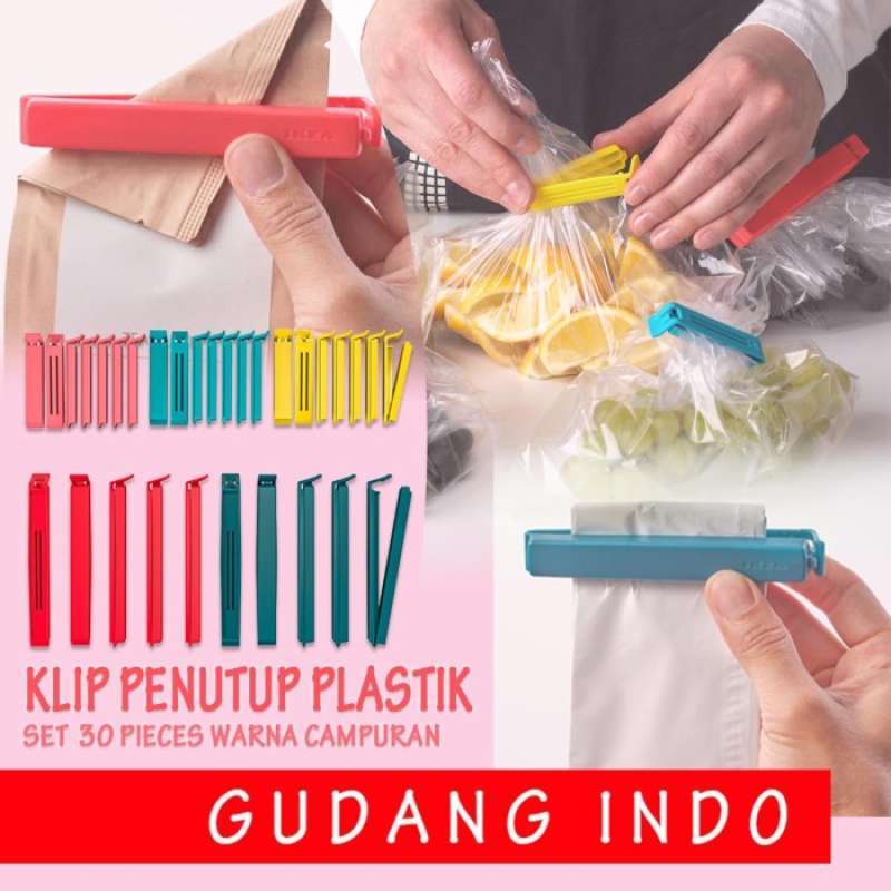 Jual Klip Isi 30 Plastik Penutup Plastik Dgn Ukuran Dan Warna Sealer di ...