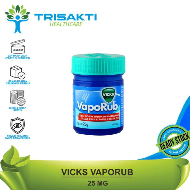 Promo VICKS VAPORUB 25 GRAM - MERINGANKAN GEJALA PILEK BATUK DAN FLU ...