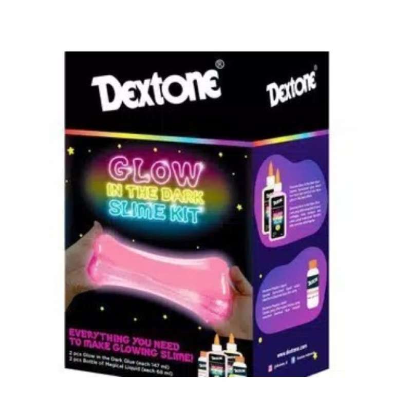 Promo Dextone Glow in the Dark Slime Kit Pink Mainan Pendidikan dan ...