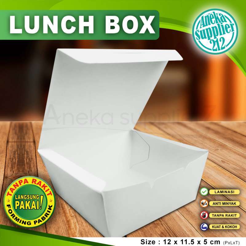 Promo Lunch Box Paper | Kemasan Kotak Makanan Kertas | Kecil S (50 PC ...