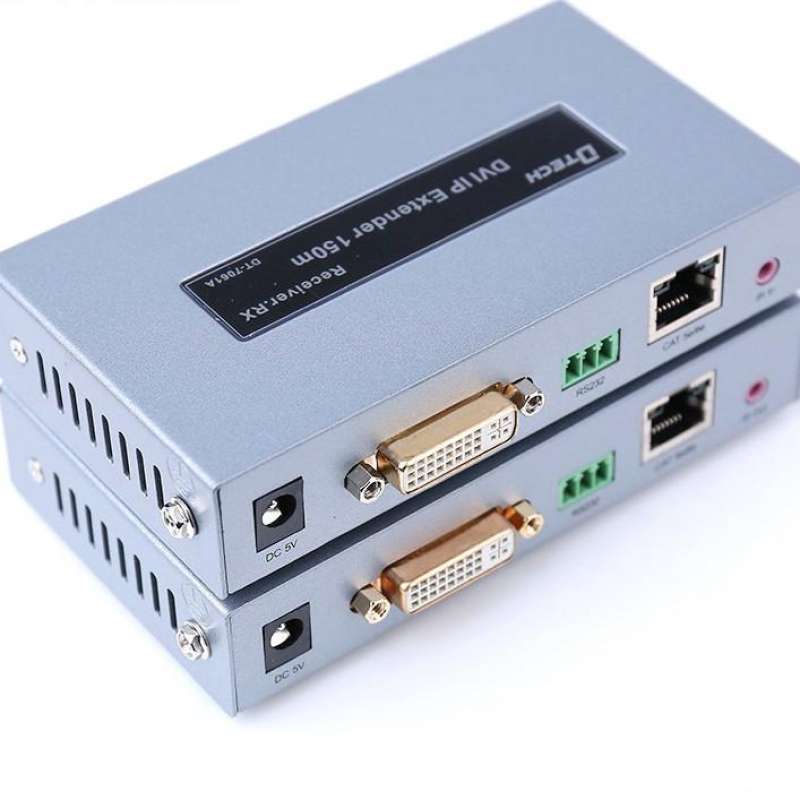 Jual DVI Extender (with IR + serial RS-232) over LAN (via router/switch ...