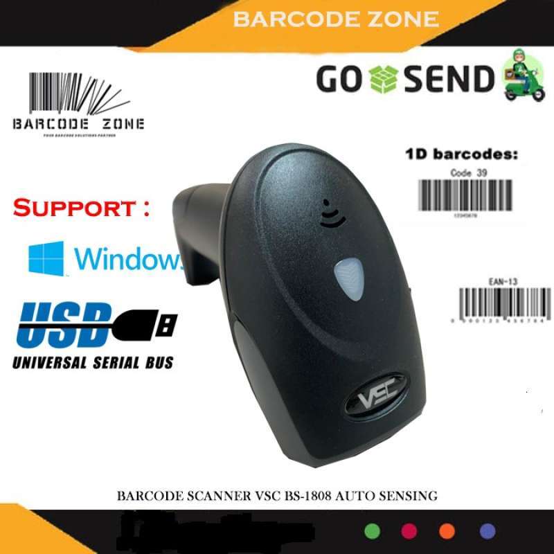 Promo Barcode Scanner Laser Vsc Bs-1808 (usb) Autoscan - Autosense ...