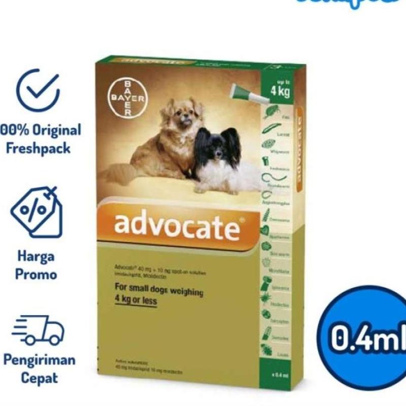 Promo Advocate Dog Obat Kutu Anjing S Berat Badan Sampai 4kg 1 Pipet ...