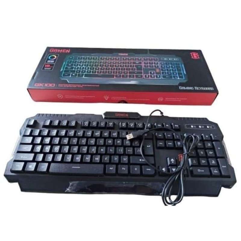 Jual Keyboard Gaming Murah Rainbow Backlight Waterproof Double Light Di ...