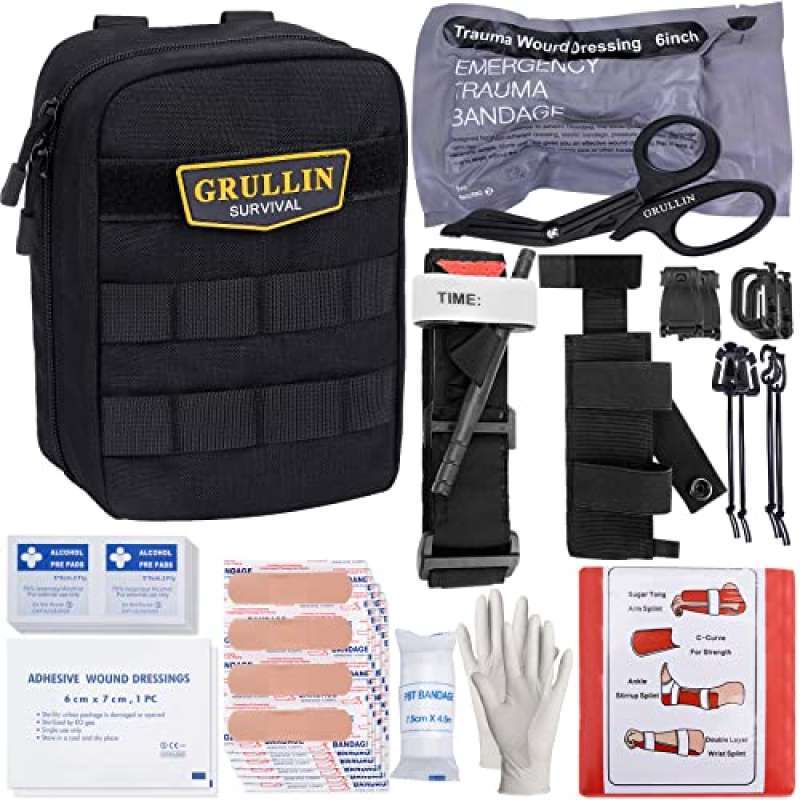 Jual GRULLIN MOLLE IFAK Trauma Kit,Tactical First Aid Kit,Emergency EMT ...