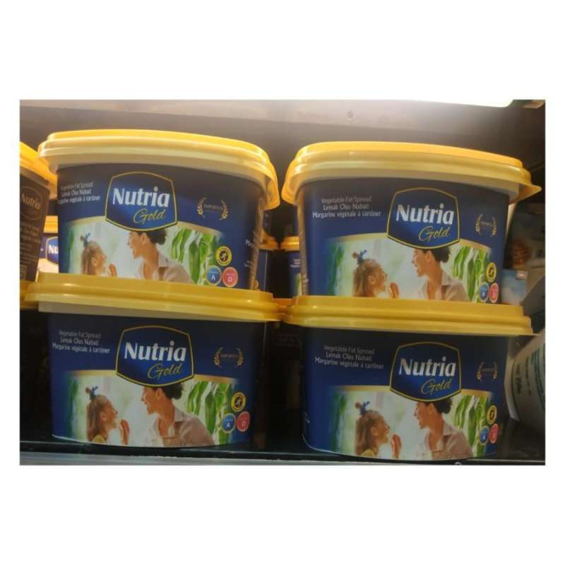 Jual Nutria Gold Margarin Vegetable Fat Spread Lemak oles nabati 250 gr ...