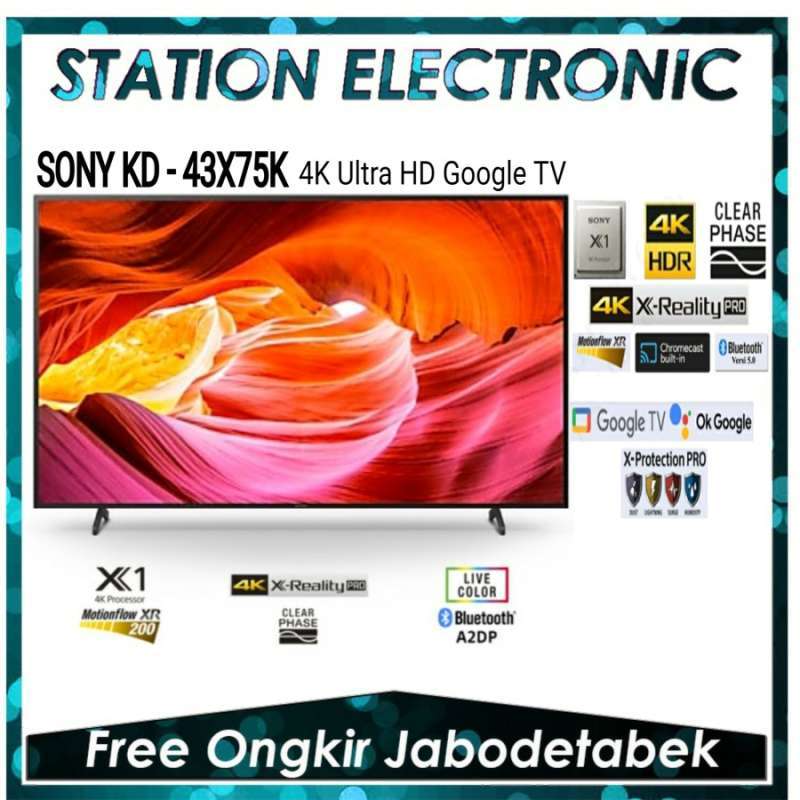 Jual Sony Bravia KD-43X75K 43 Inch 4K UHD HDR Smart Android LED TV ...