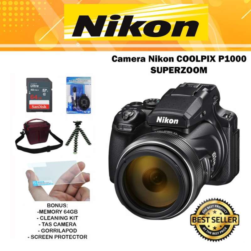 Promo Camera Nikon COOLPIX P1000 - Super Zoom Kamera 4K UHD P 1000 ...