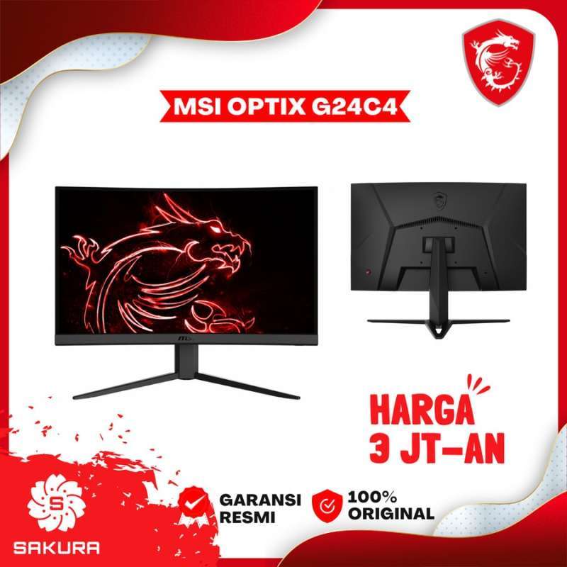 Jual MSI OPTIX G24C4 CURVED GAMING MONITOR [1080p, 144Hz] di Seller CV ...