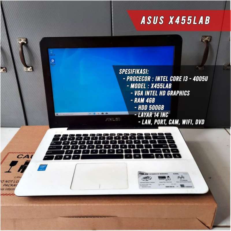 Jual Laptop Asus X455lab I3 4005u Ram 4/500gb Vga Intel Hd Layar 14inc ...