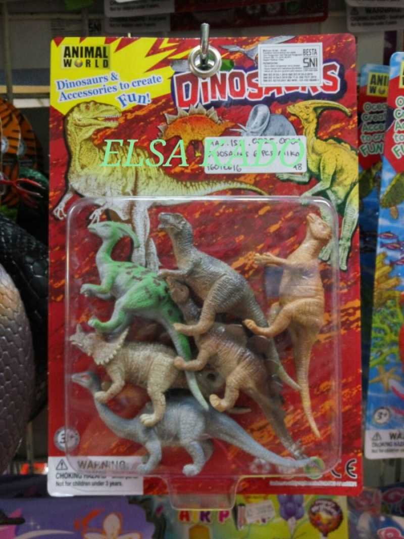 Jual Mainan Anak Karet Edukasi Edukatif Dinosaurus Binatang Karet di ...