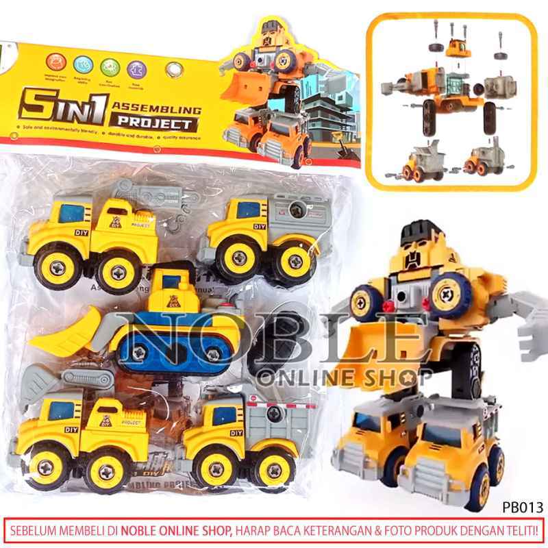 Promo TRUK KONSTRUKSI MAINAN MOTORIK BENGKEL RAKIT BONGKAR PASANG PUZZLE DIY ASSEMBLING PROJECT ...